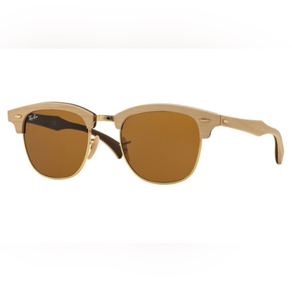 Ray-Ban | Accessories | Rayban Clubmaster Wood Sunglasses | Poshmark